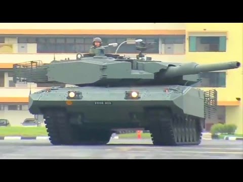 Singapore Army - Leopard 2SG Main Battle Tank Maneuverability Demonstration [480p]