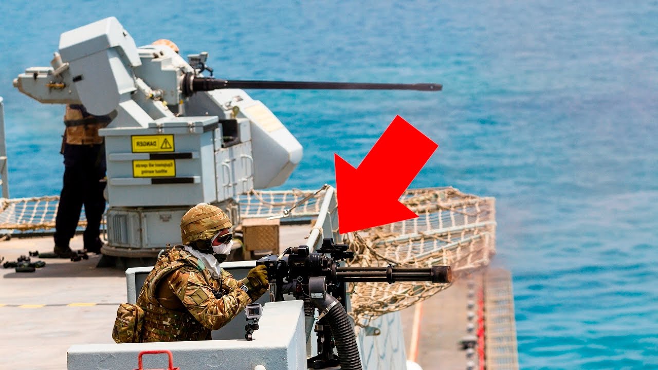 Amazing Naval Guns! Sailors Firing the M242, M134, DS30M, Mk38, Twin M2 ...