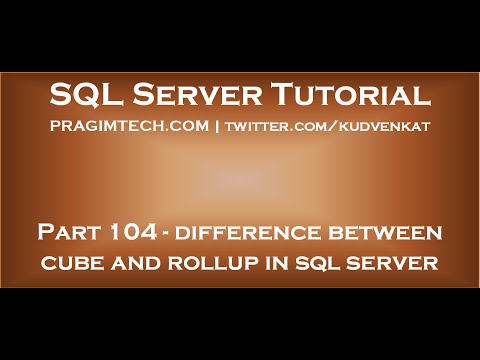 Difference between cube and rollup in SQL Server