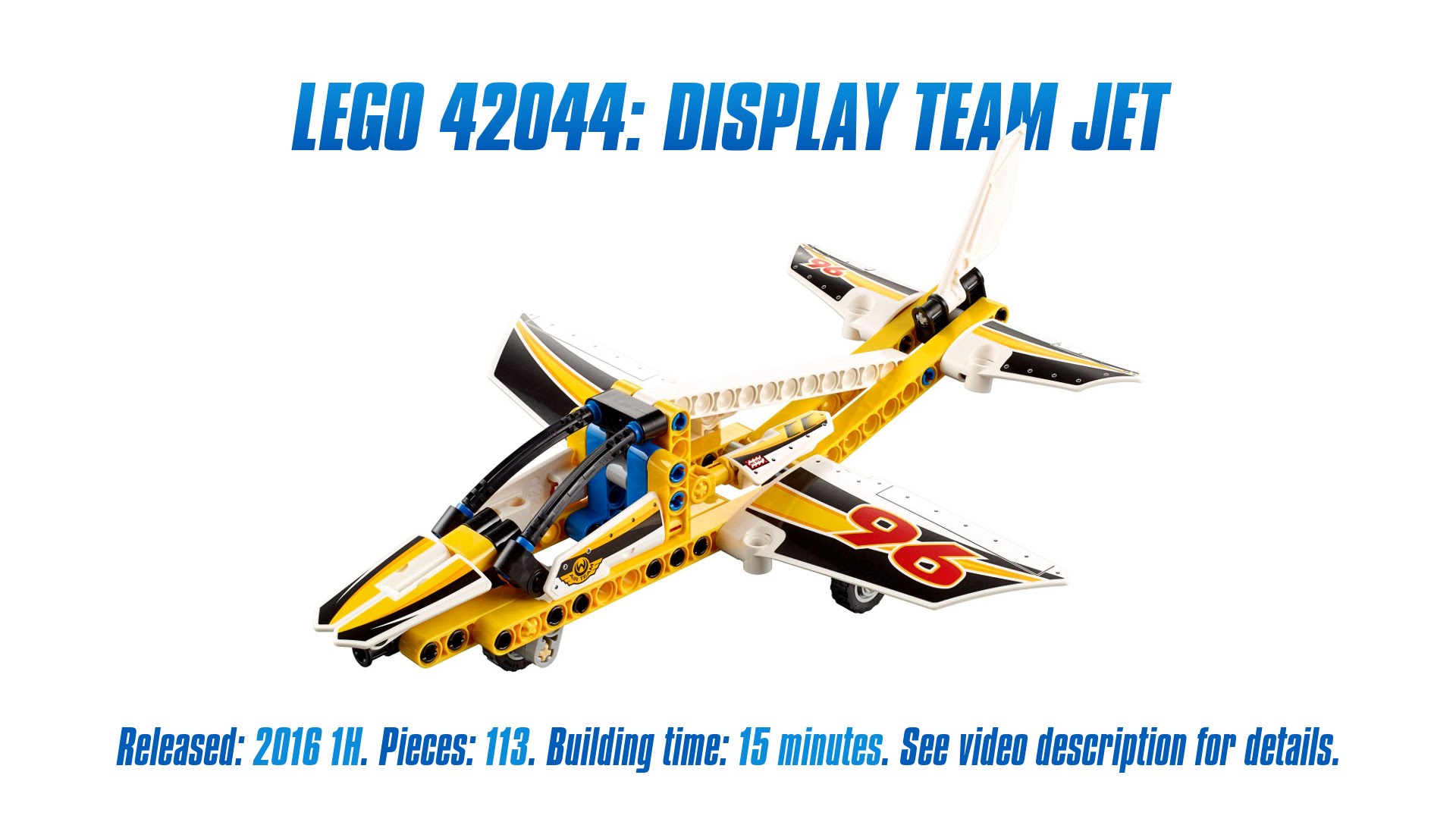 'Lego Technic 42044: Display Team Jet' Unboxing, Parts List, Speed ...