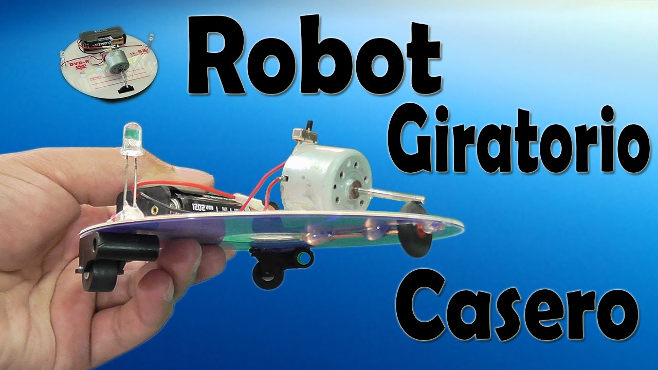 Robot Giratorio Casero Con Leds (muy fácil de hacer)