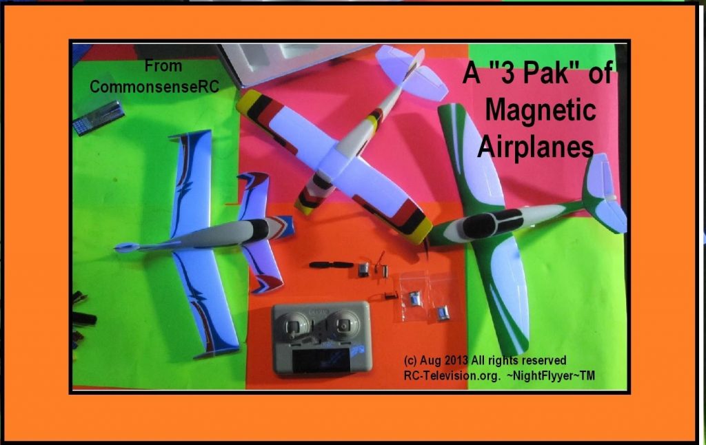 A 3 Pak of Magnetic Airplanes tested by NightFlyyer.