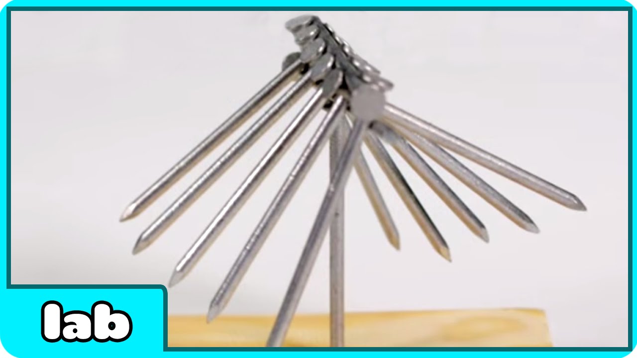 Balancing Nails Science Experiment by HooplakidzLab