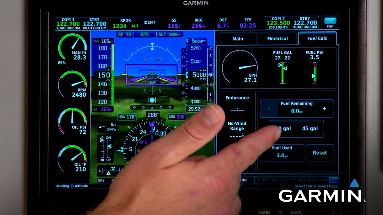 Garmin G3X Touch: Using Engine-monitoring Capabilities