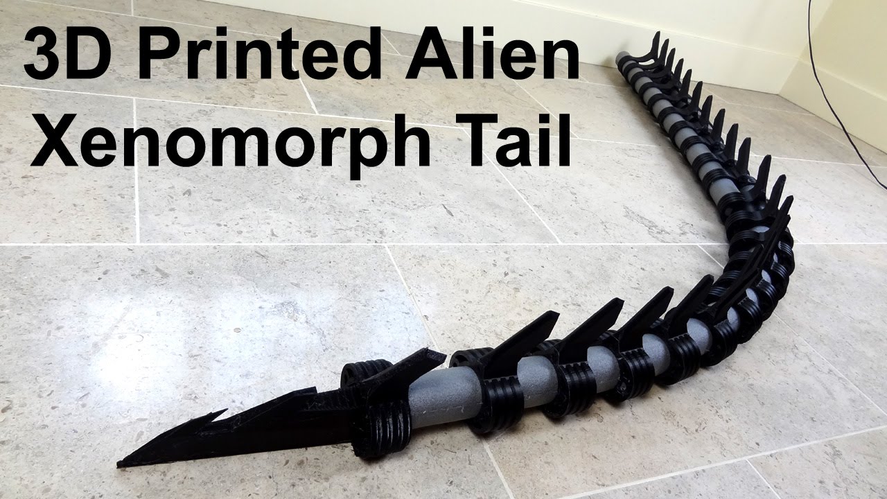 XRobots - 3D Printed Alien Xenomorph Cosplay Part 12, Tail sections!
