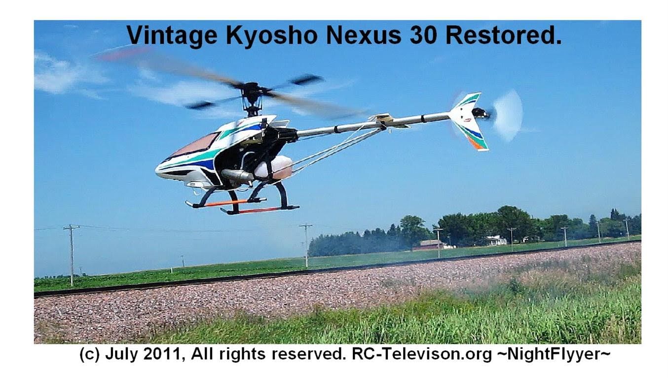 Vintage Kyosho Gas Helicopter Restored.