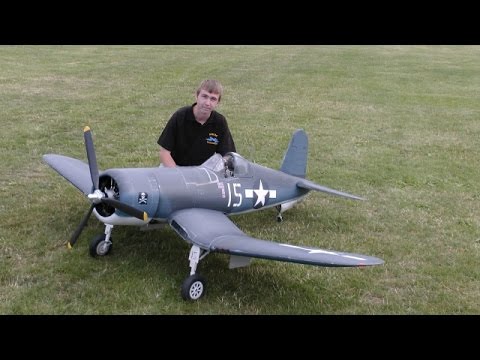 GIANT 1/4 SCALE COMP ARF RC F-4U CORSAIR MOKI 250cc RADIAL - TREVOR ...