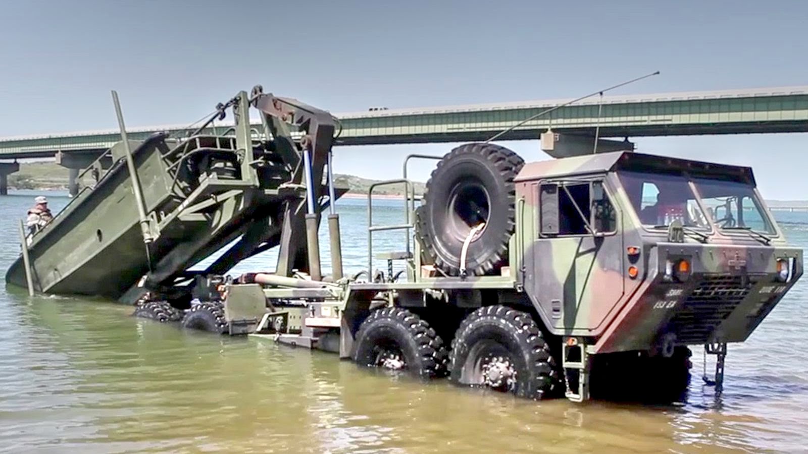 Improved Ribbon Bridge (IRB) Bridge Building With MK2 Bridge Erection Boat Improved Ribbon Bridge (IRB) Bridge Building With MK2 Bridge Erection Boat