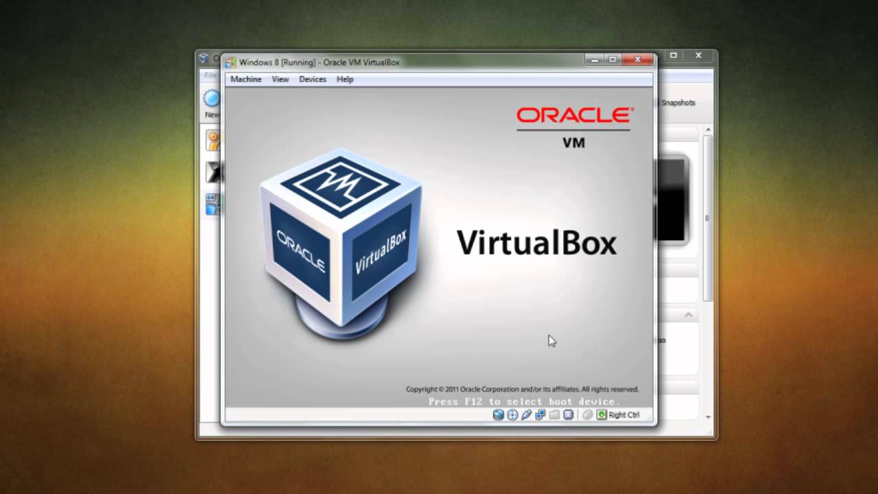 Windows 8 virtualbox