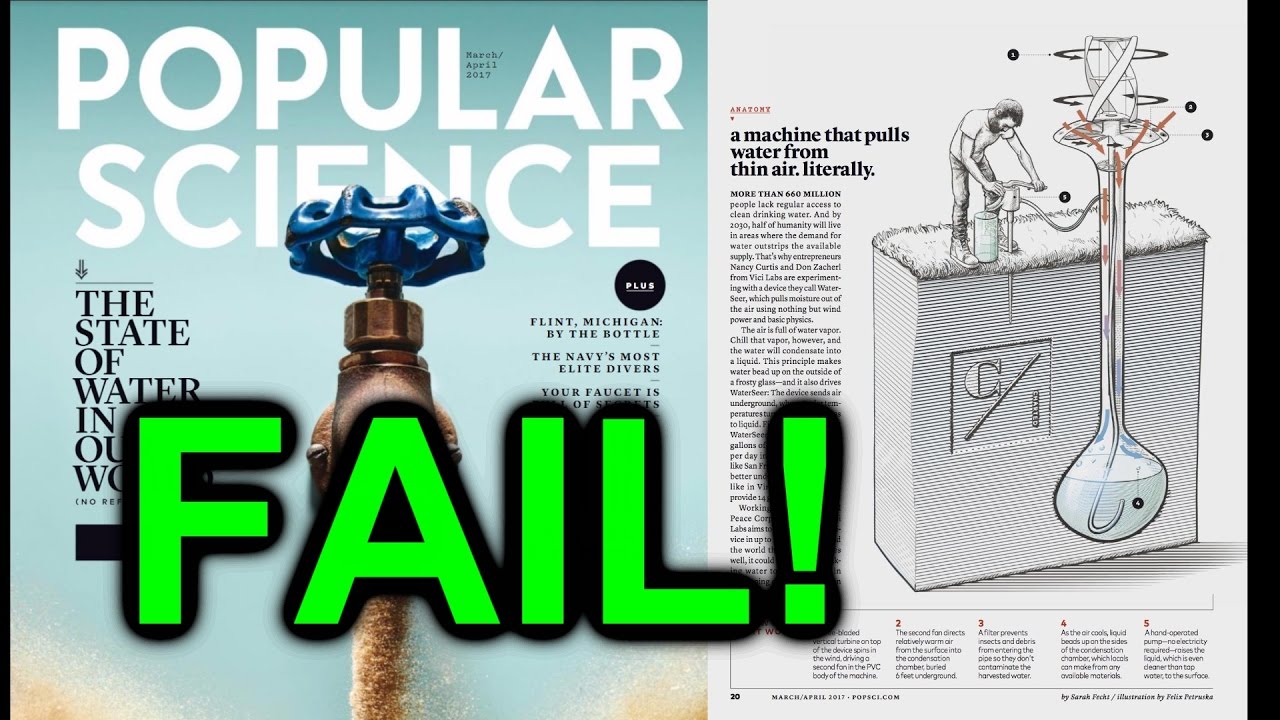 eevBLAB #30 - Popular Science FAIL! (WaterSeer Debunk)